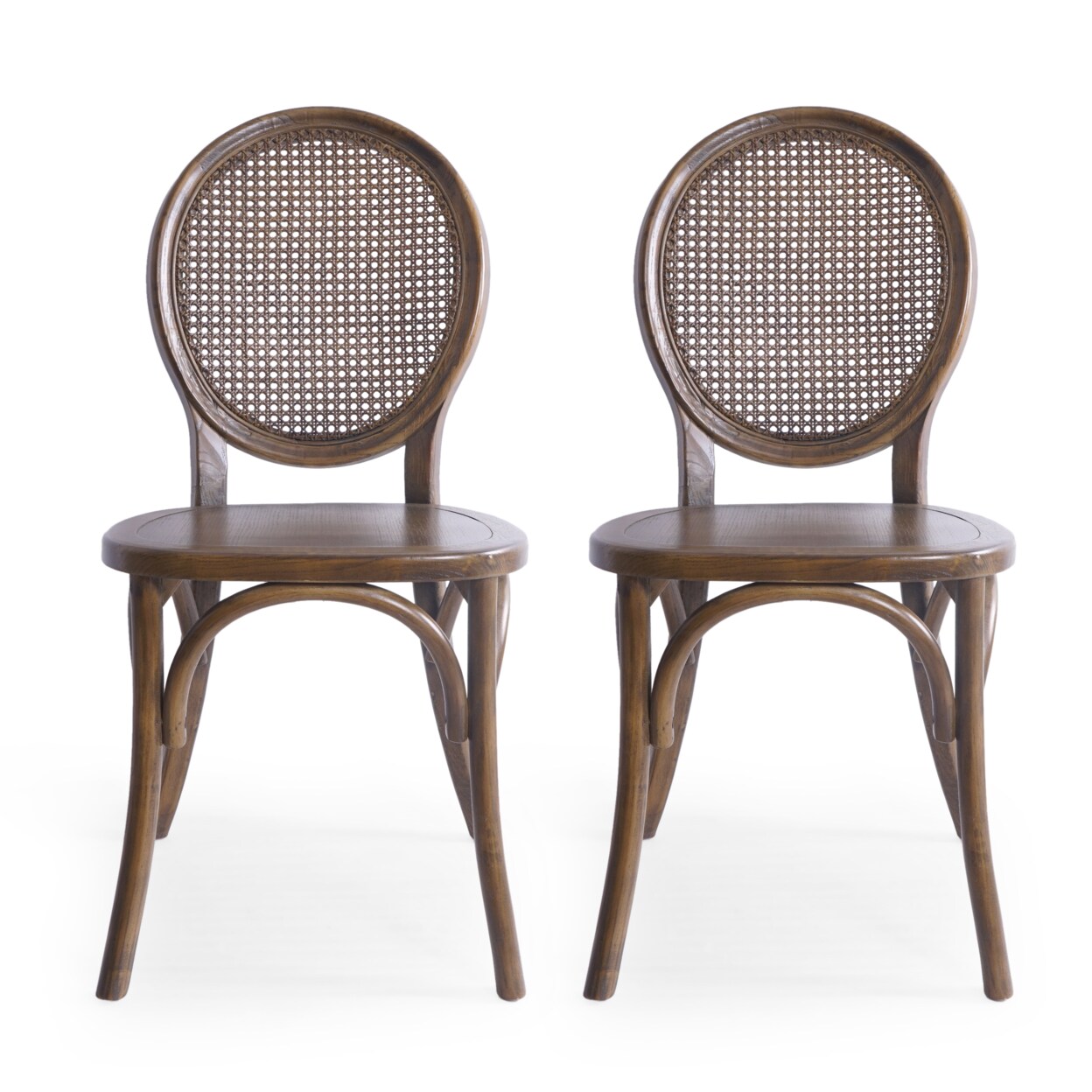 GDF Studio Lampman Elm Wood and Rattan Dining Chair (Set of 2) | Michaels