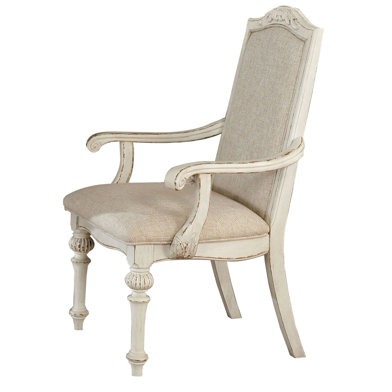 Saltoro Sherpi 42 Inch Arm Chair, Intricate Carvings, Set of 2, Antique ...