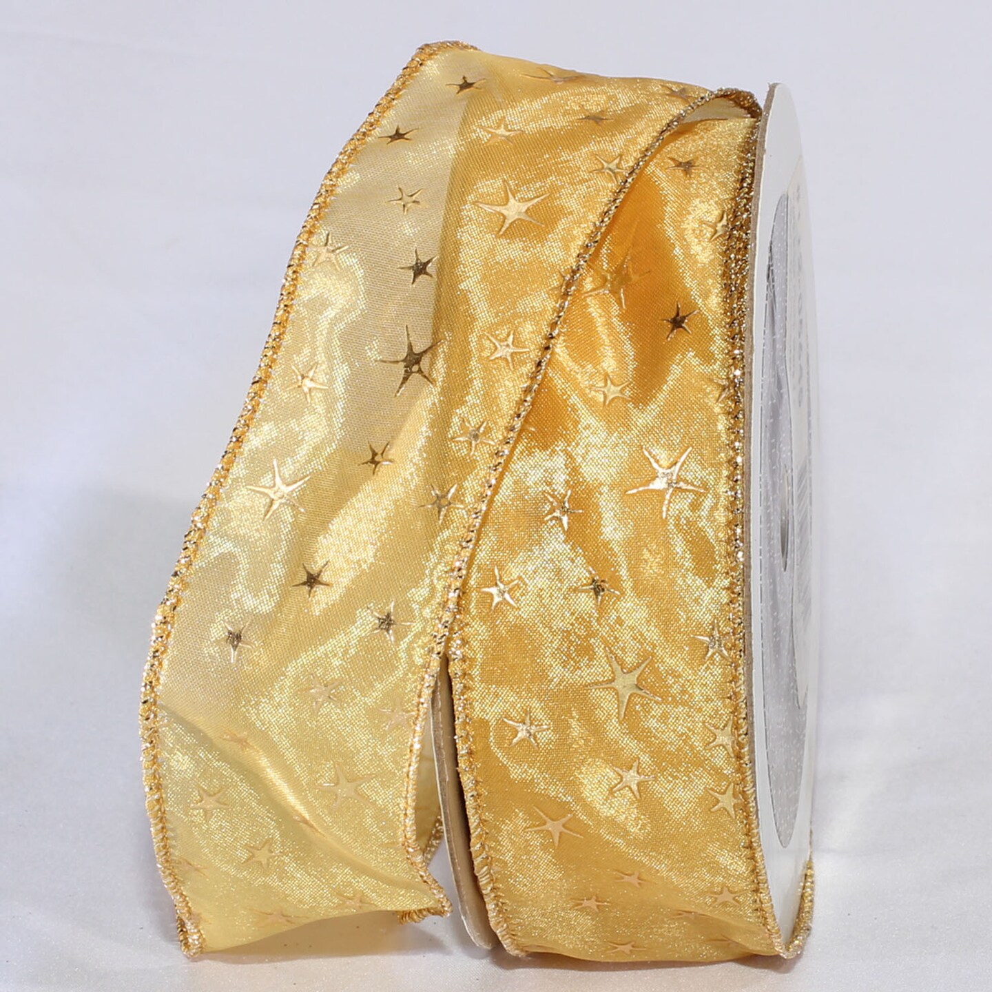 The Ribbon People Yellow and Gold Stars Plump Edge Wired Craft Ribbon 1 ...