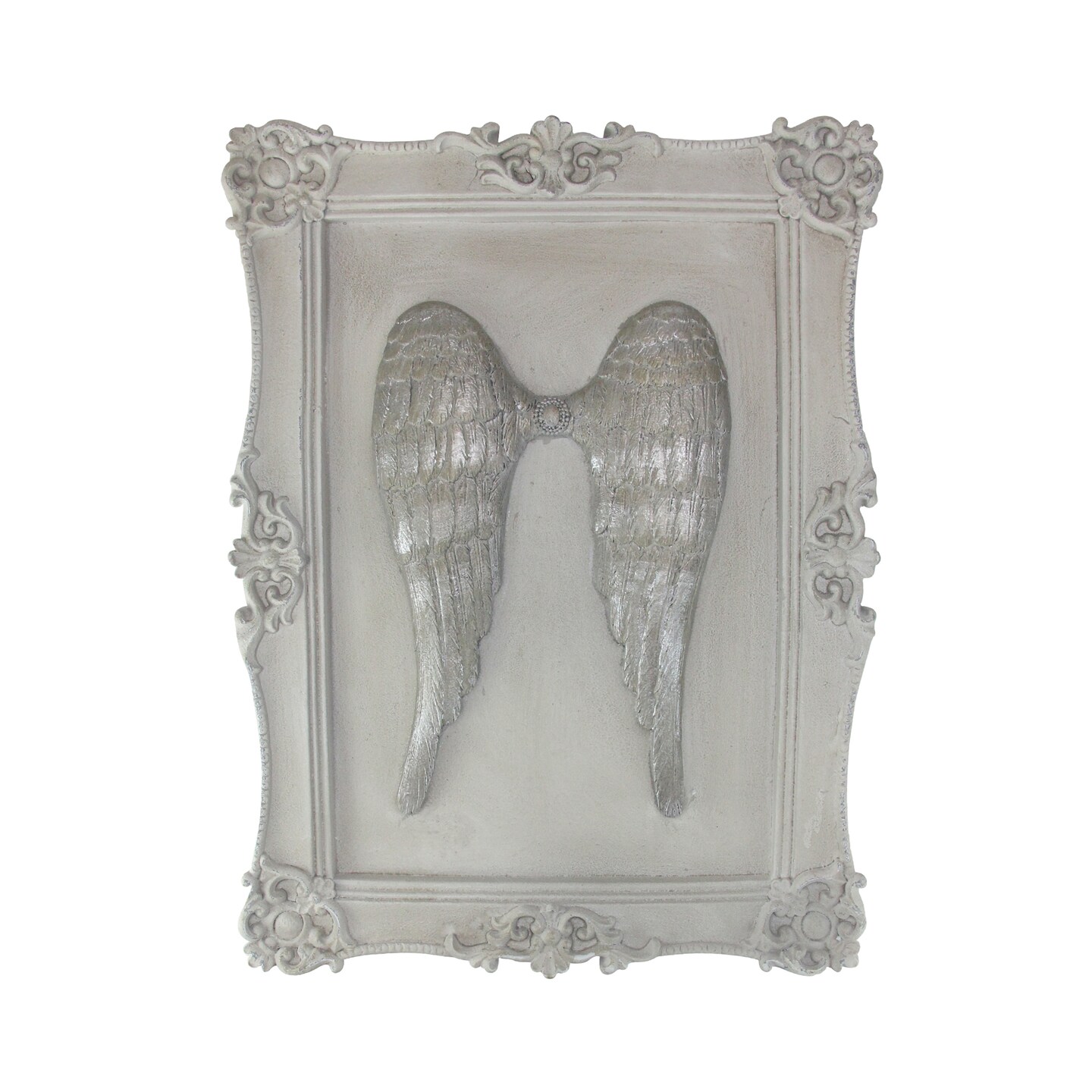 Roman 15.5" Religious 3-D Angel Wings Decorative Framed Wall Plaque ...