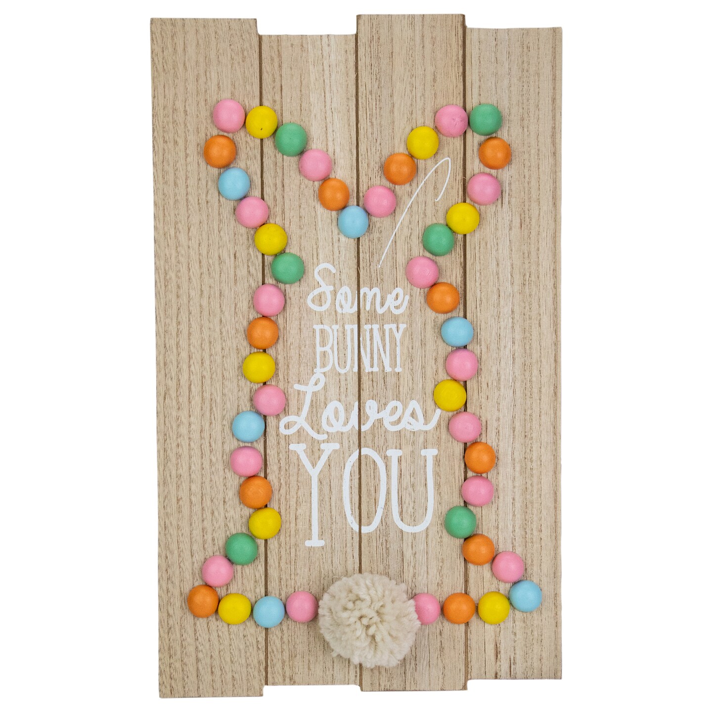 Tii Collections 15.75" Colorful Bunny Shaped Egg Some Bunny Loves You ...