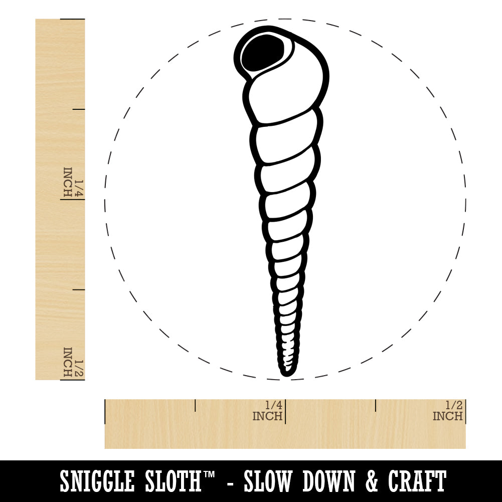 Turritella Spiral Seashell Beach Shell Self-Inking Rubber Stamp for ...