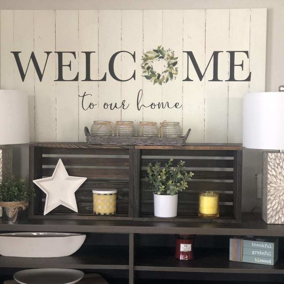 Mowoodwork Rustic Wood Crates Set of 2 17x12x6 Stained Dark Walnut ...