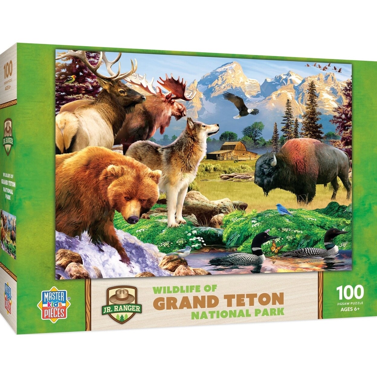 Grand Teton National Park 100 Piece Jigsaw Puzzle Wildlife Animals ...