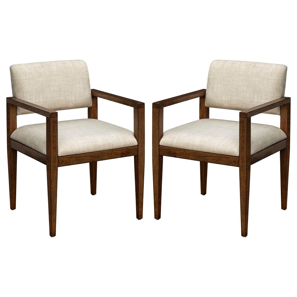 Gracie Mills Ossie Mid-Century Modern Upholstered Dining Chairs with ...