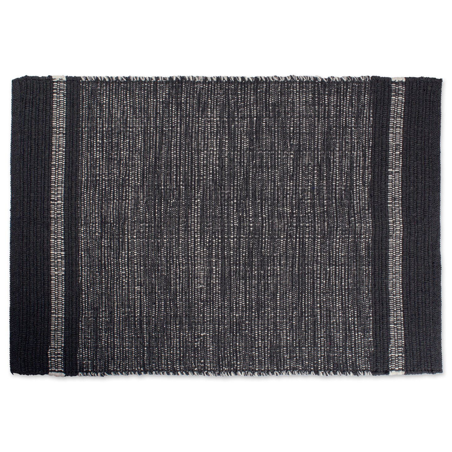 CC Home Furnishings 24" x 36" Gray Variegated Reversible Rectangular Recycled Rag Rug | Michaels