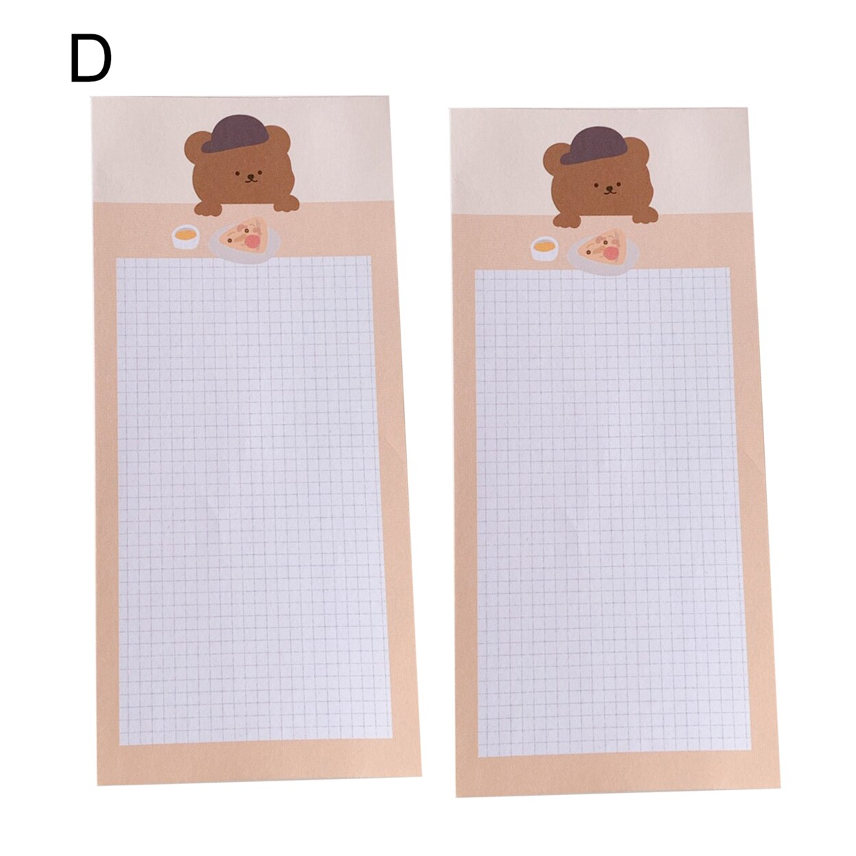 Generic 2Pcs/100 Sheets Note Pad Long Strip Lined Stationery Cute Bear ...