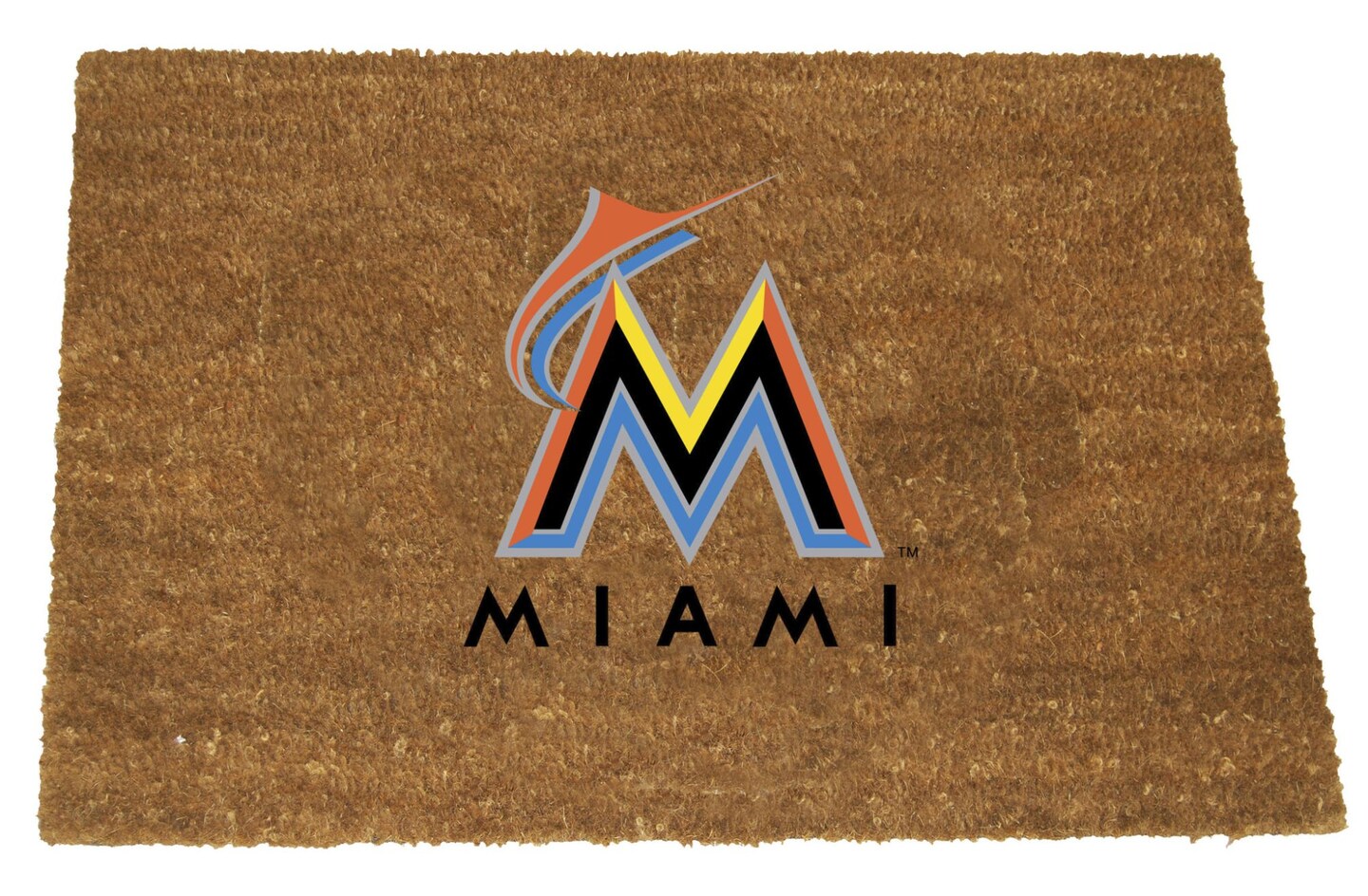 Memory Company MLB Miami Marlins Rectangular Coir Door Mat 29.5" x 19.5 ...