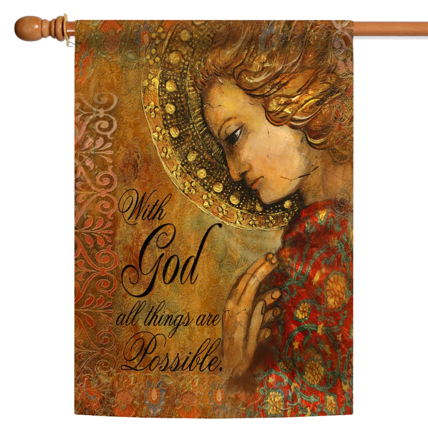 Toland Home Garden Religious "With God All Things are Possible" Outdoor ...