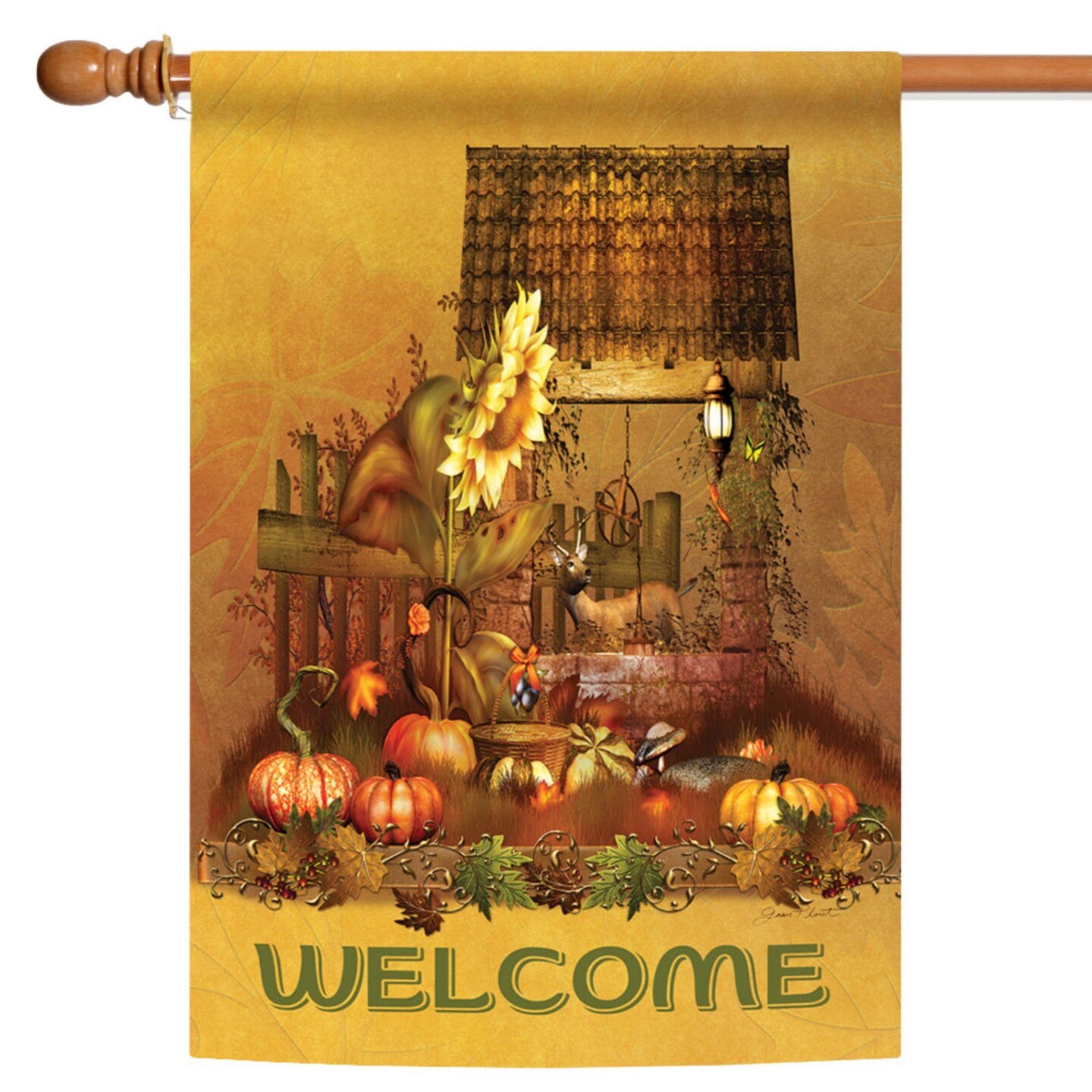 Toland Home Garden Yellow and Brown Autumn Farm Welcome Outdoor House ...