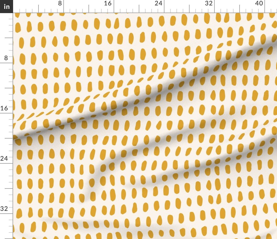 Petal Signature Cotton by the Yard or Fat Quarter Gold Spots Geometric ...