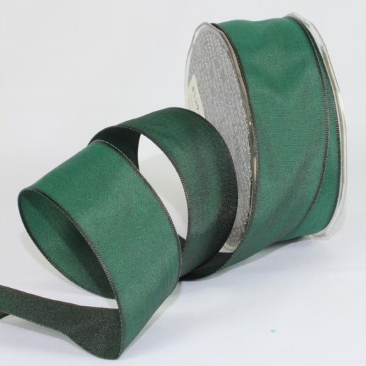 The Ribbon People Hunter Green and Black Solid Wired Craft Ribbon 1.5 ...