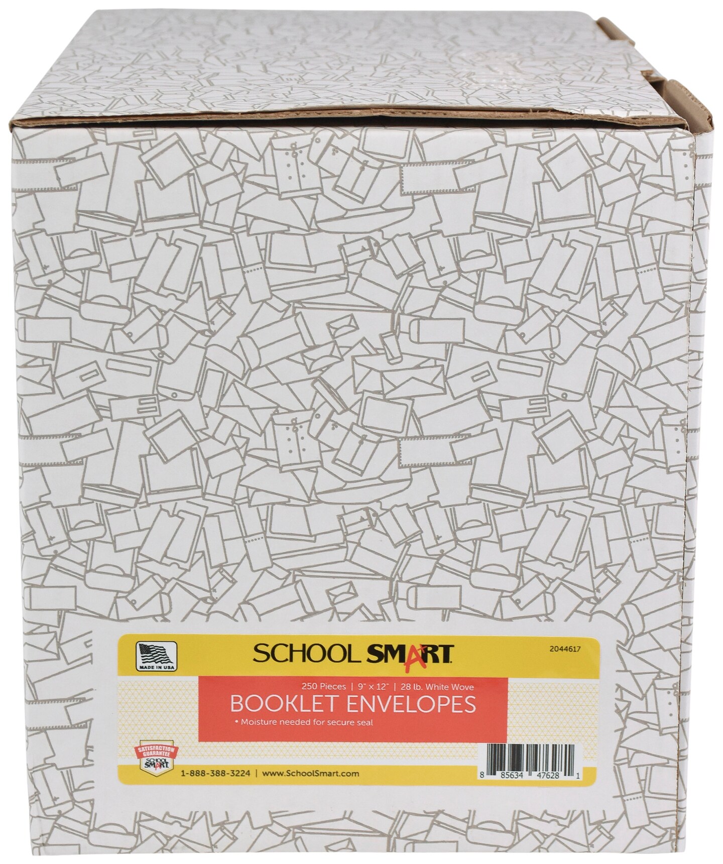 School Smart Side Opening Catalog Envelope, 9 x 12 Inches, White, Box ...
