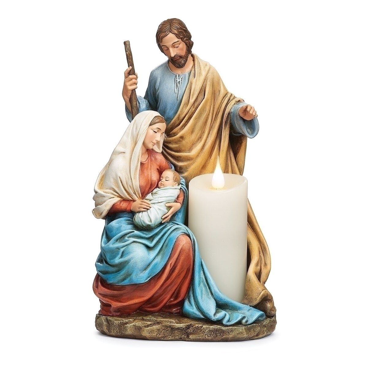 Roman 10" White and Blue Holy Family Christmas Tabletop Figurine | Michaels
