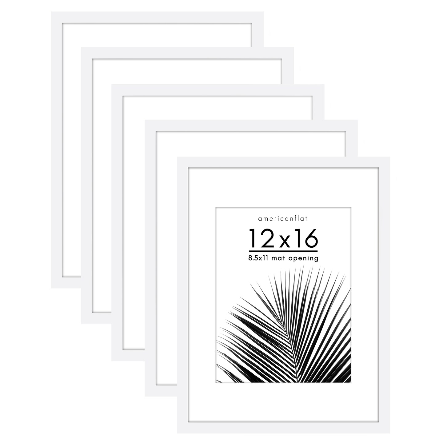 Americanflat Picture Frame Set with Mat - Set of 5 - Photo Frame Set of ...