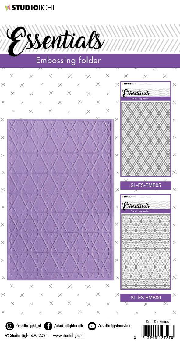 Studio Light SL 3D Embossing Folder Double Diamond Stripes Essentials ...