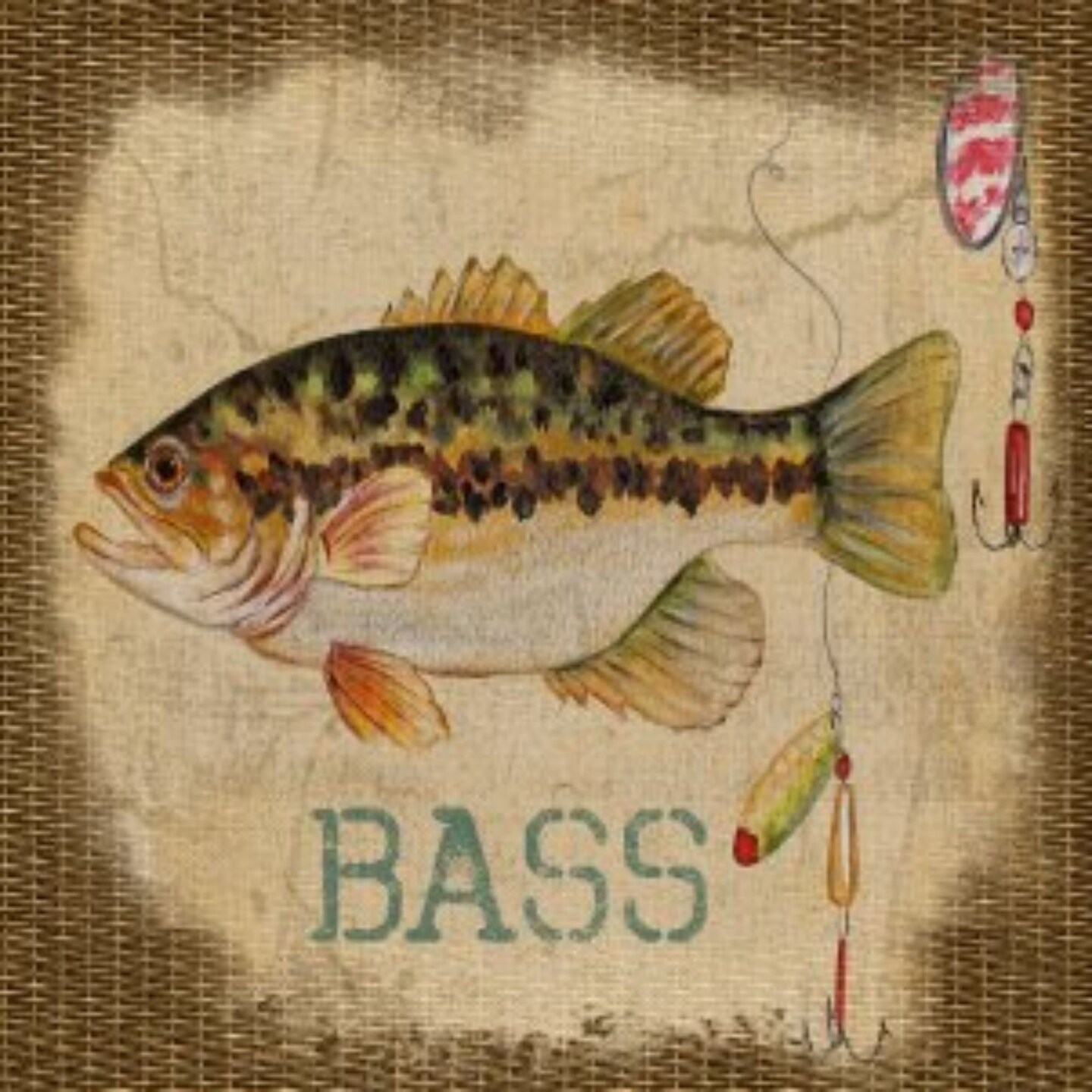 Outdoor Living and Style Brown and Beige Bass Outdoor Canvas Square ...