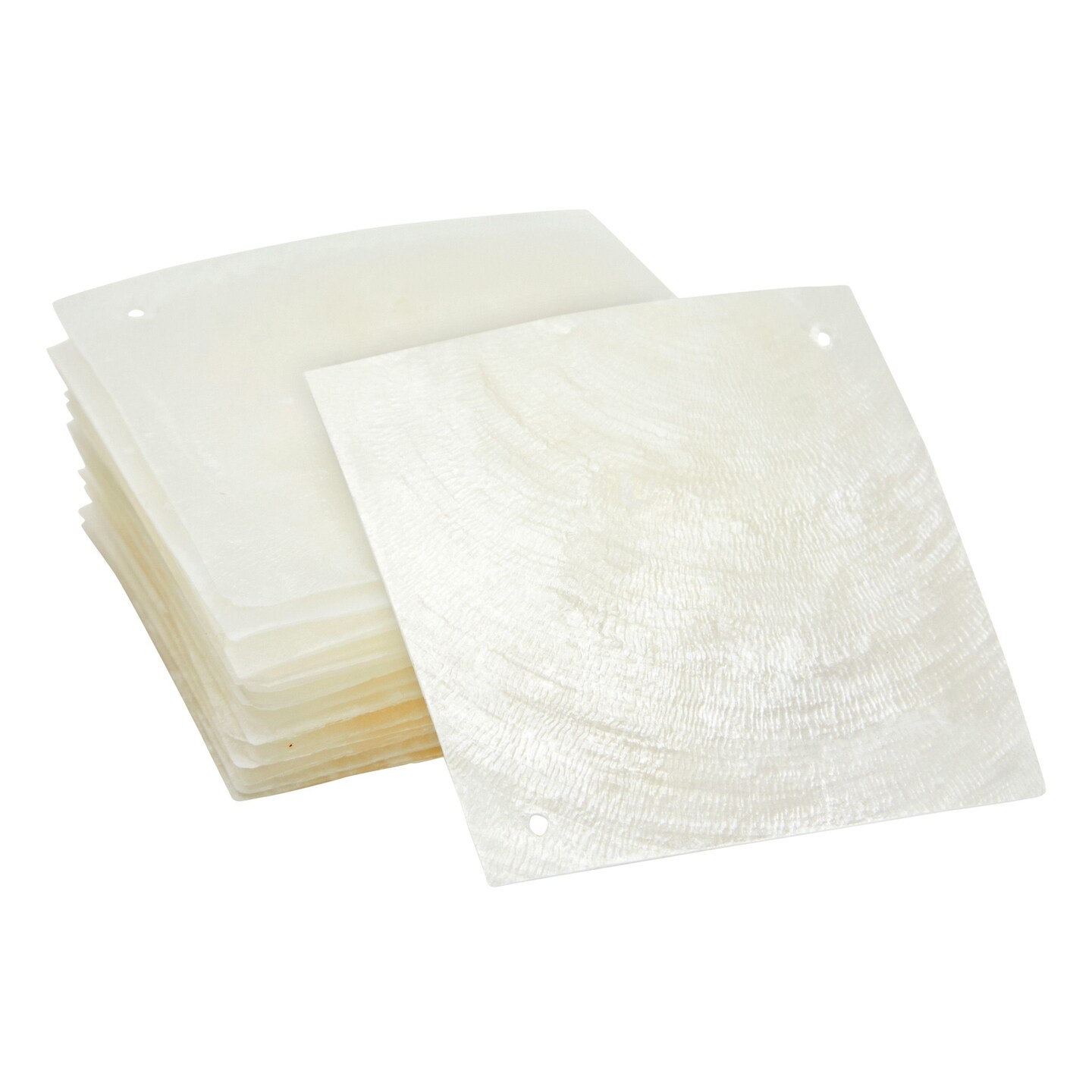 20 Pack Diamond Capiz Shells with Holes for Jewelry Making, Decoration ...