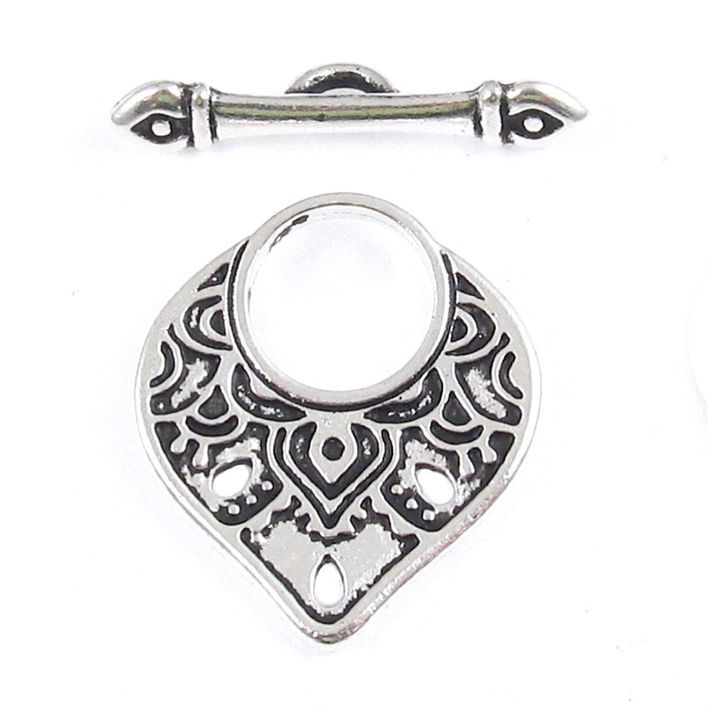 Silver Temple Toggle Clasp, TierraCast Decorative Clasp, 1 Set | Michaels