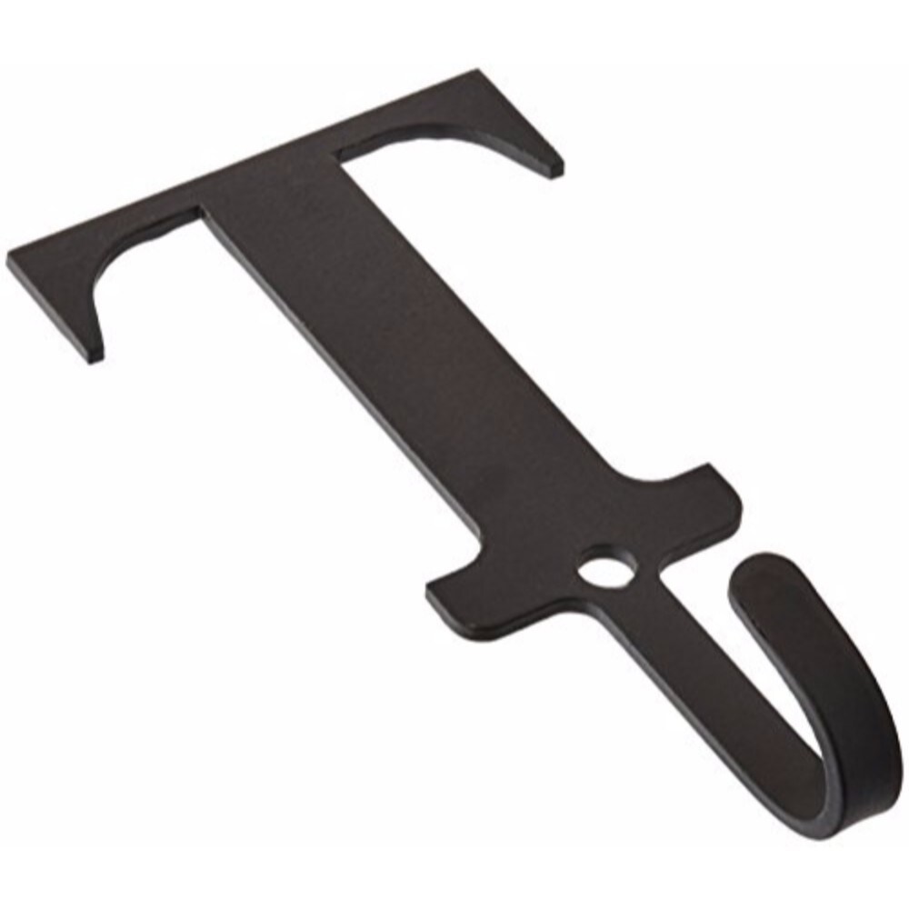 Village Wrought Iron 3.63 Inch Letter T Wall Hook Small | Michaels