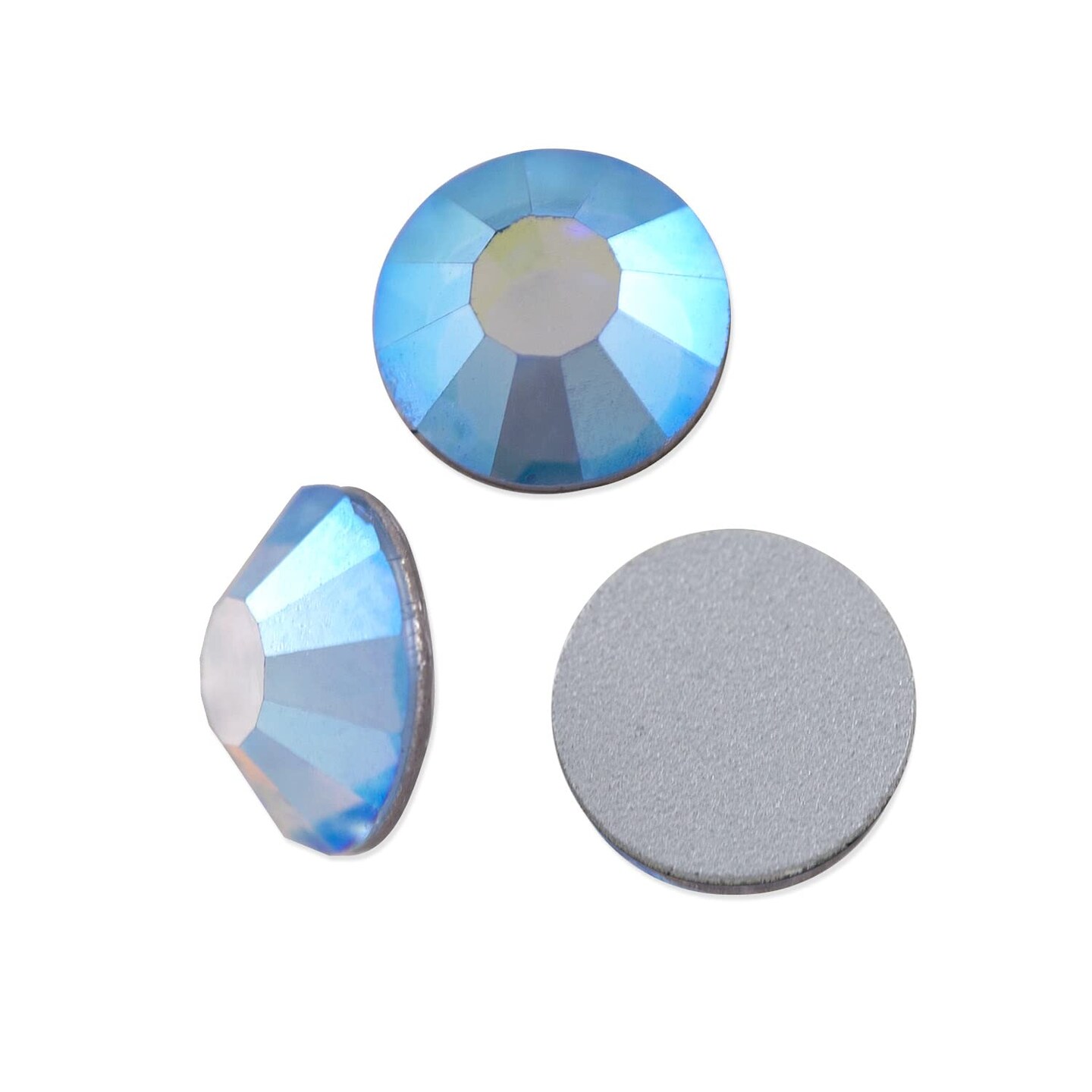 Preciosa Crystal VIVA12 Flat Back Rhinestone 6.5mm (SS30) Aquamarine AB ...