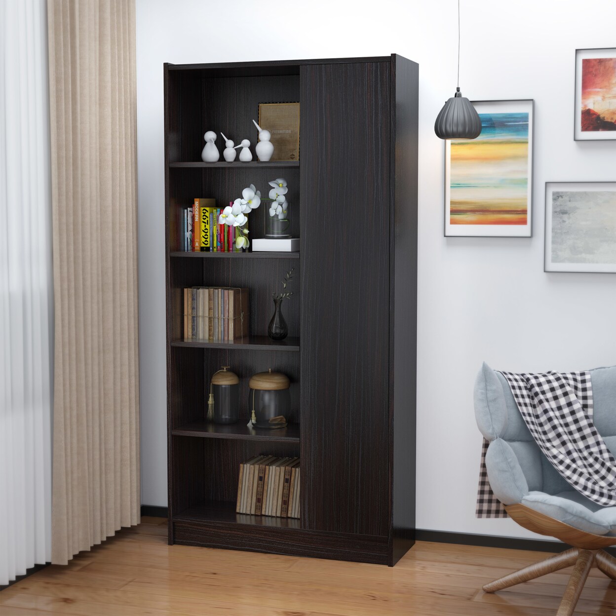 GDFStudio Annabelle Mid Century Finished Faux Wood Bookcase | Michaels