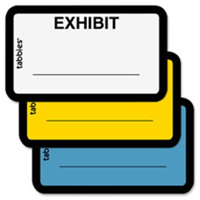 Tabbies TAB58092 Legal Exhibit Labels- Exhibit-1.63 in. x 1 in.- 252-PK ...