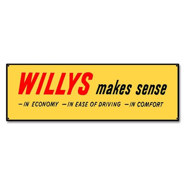 Pasttime Signs AMI125 Willys Makes Sense Sign - 6 x 18 in. | Michaels
