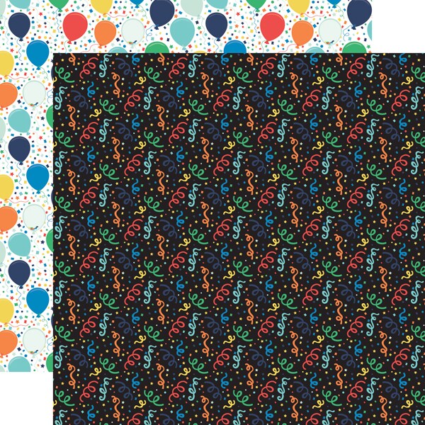 Echo Park It's Your Birthday Boy Confetti 12x12 Double-Sided Light ...