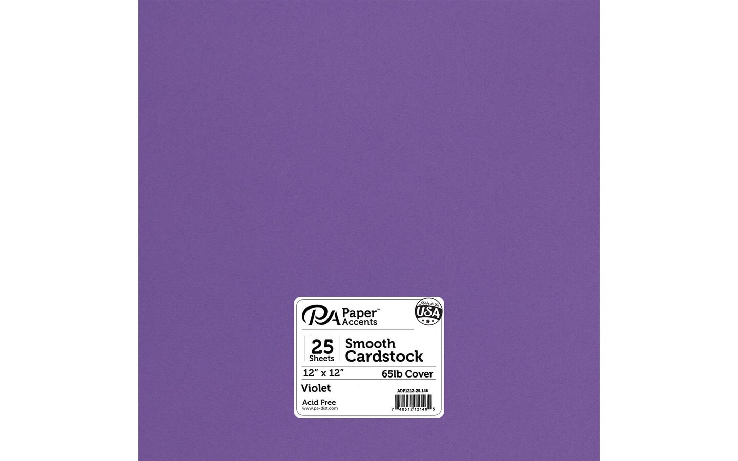 PA Paper Accents Smooth Cardstock 12" x 12" Violet, 65lb colored ...