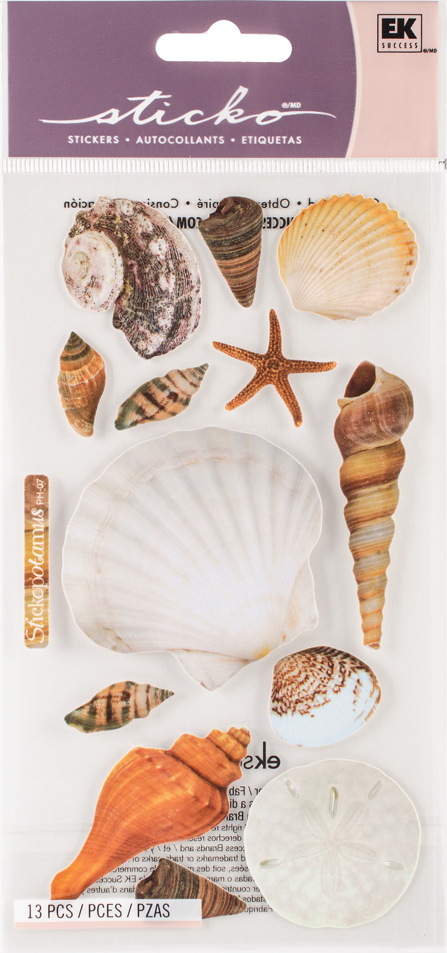 Sticko Stickers-Seashells | Michaels