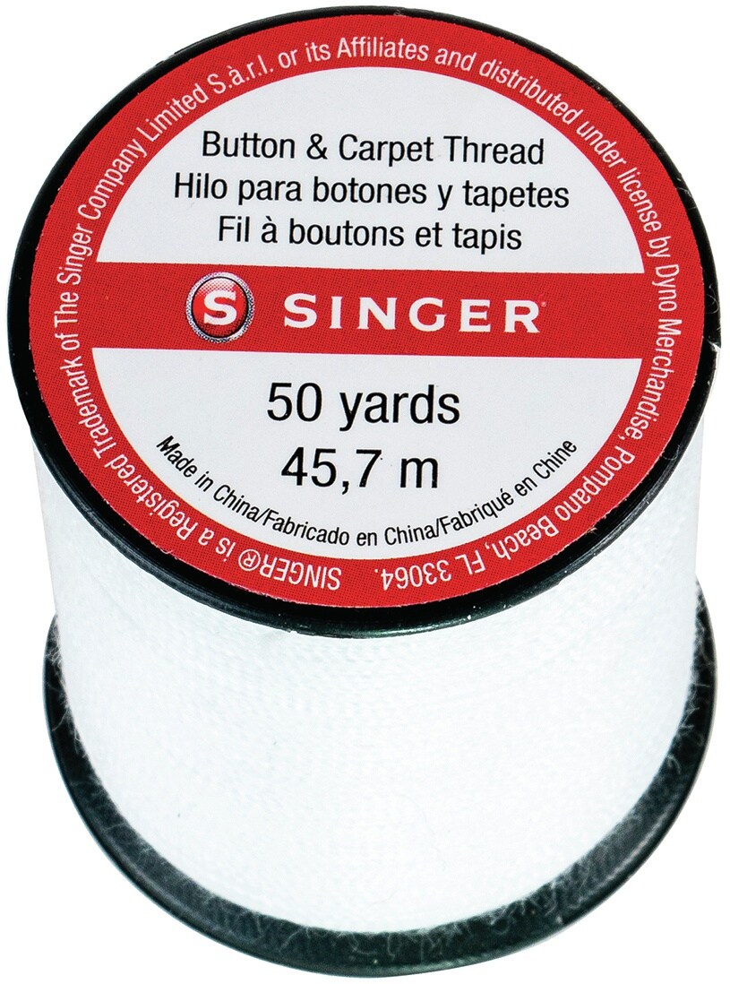 Singer Button & Carpet Thread 50yd-White | Michaels