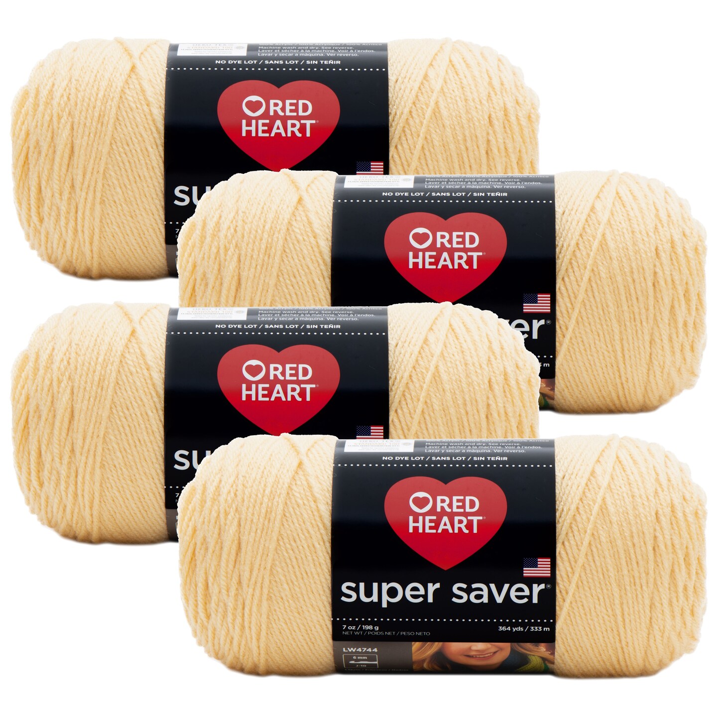 (Pack of 4) Red Heart Super Saver Yarn-Cornmeal | Michaels