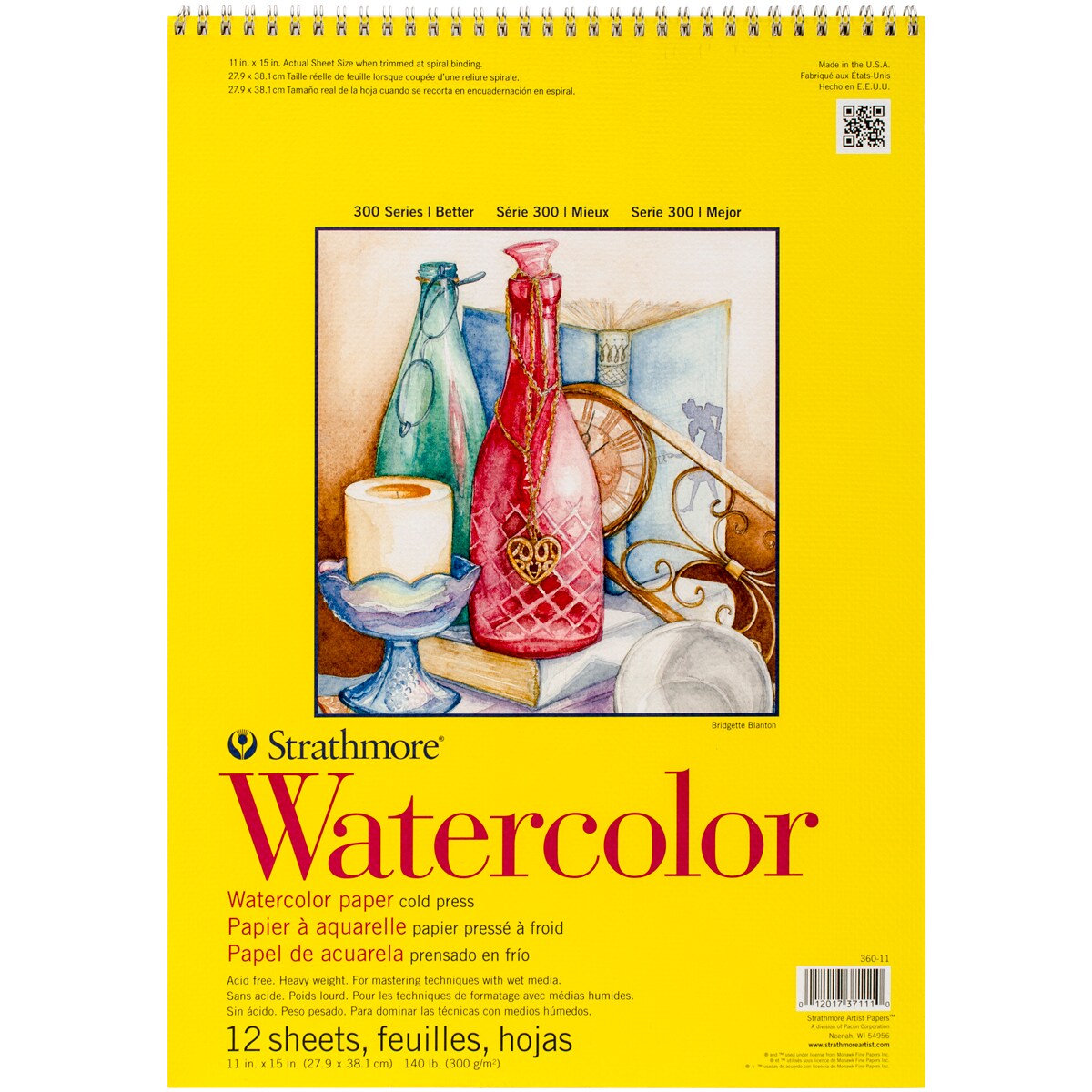 Strathmore Watercolor Spiral Paper Pad 11"X15"-12 Sheets | Michaels
