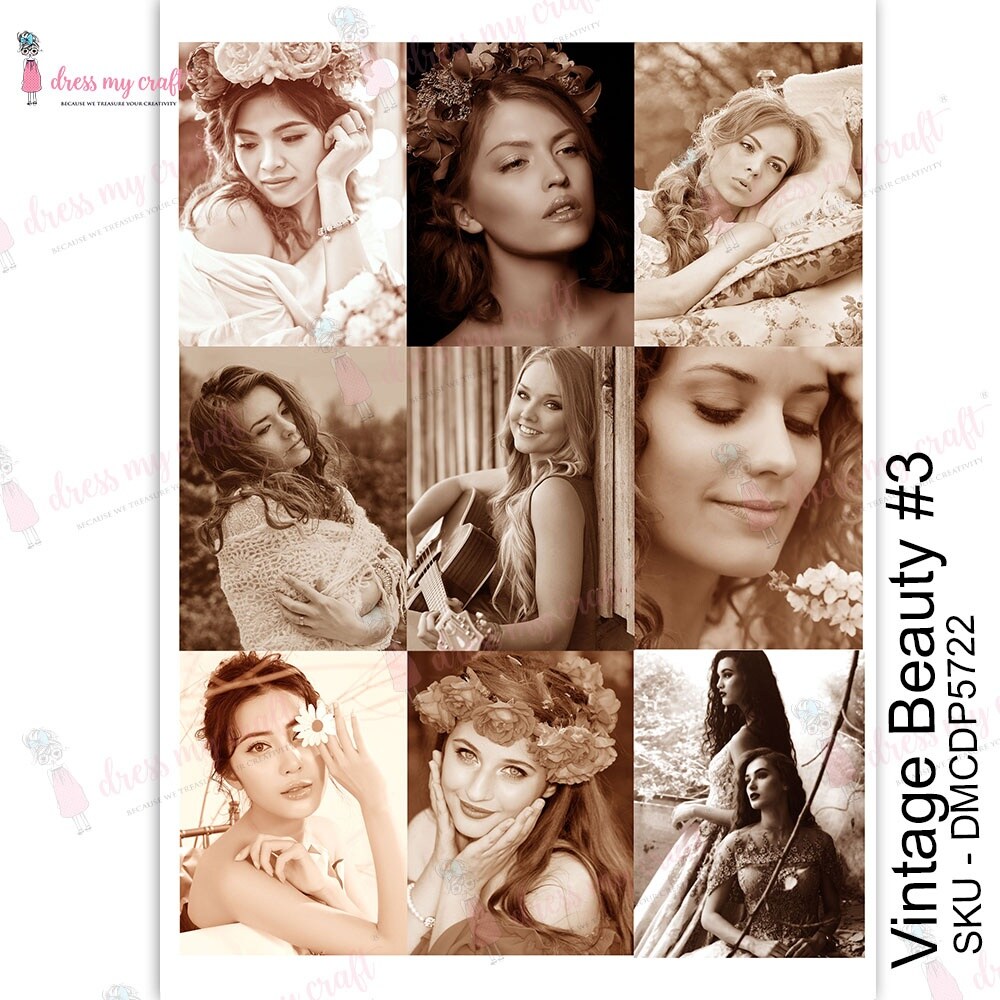 Dress My Craft Transfer Me Sheet A4-Vintage Beauty #3 | Michaels