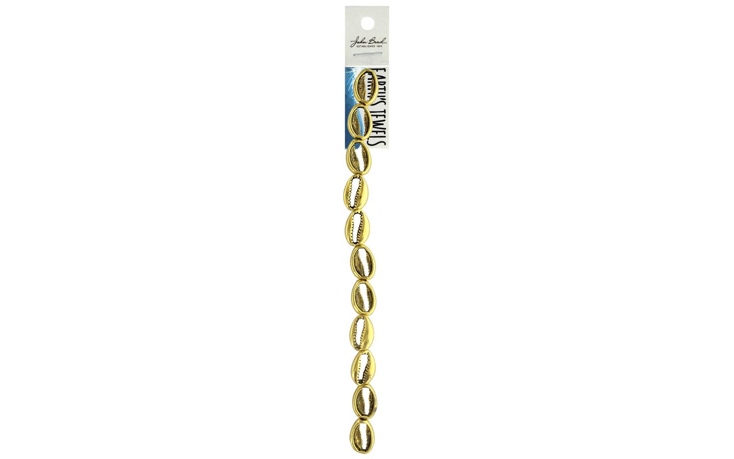 John Bead EJ Metal Cowrie Bead 16x11mm 8" Ant Gold | Michaels
