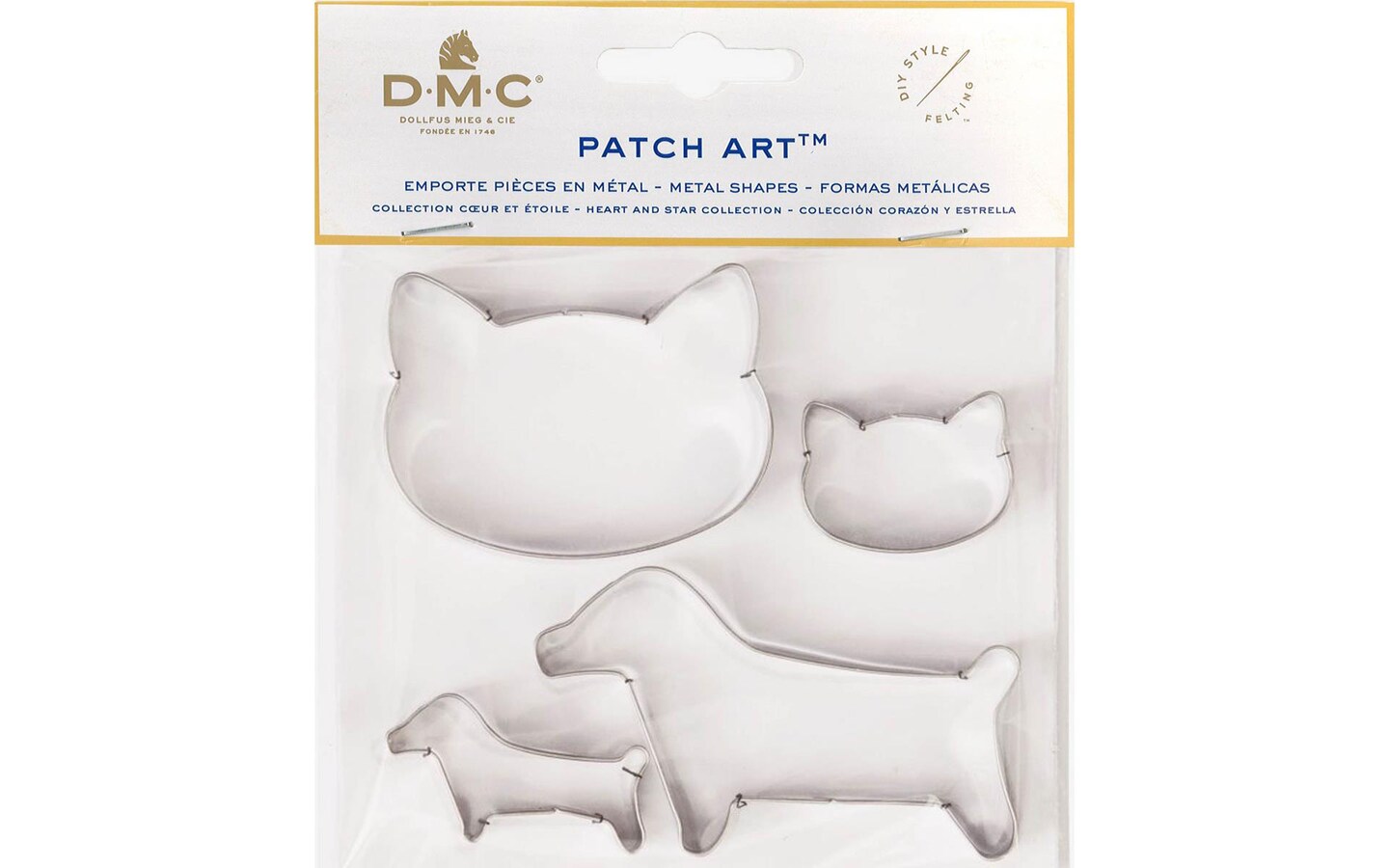 DMC Patch Art Metal Shapes Cat & Dog | Michaels