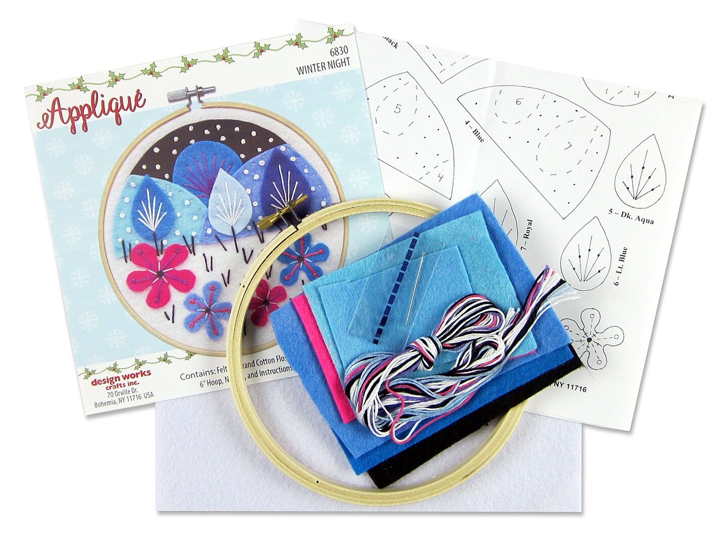 Design Works Felt Applique Kit 6" Round-Winter's Night | Michaels