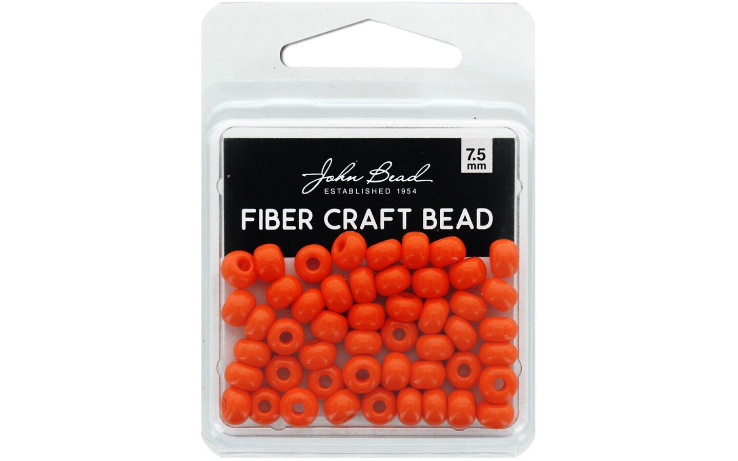 John Bead Fiber Craft Bead 7.5mm 18g Op Orange | Michaels
