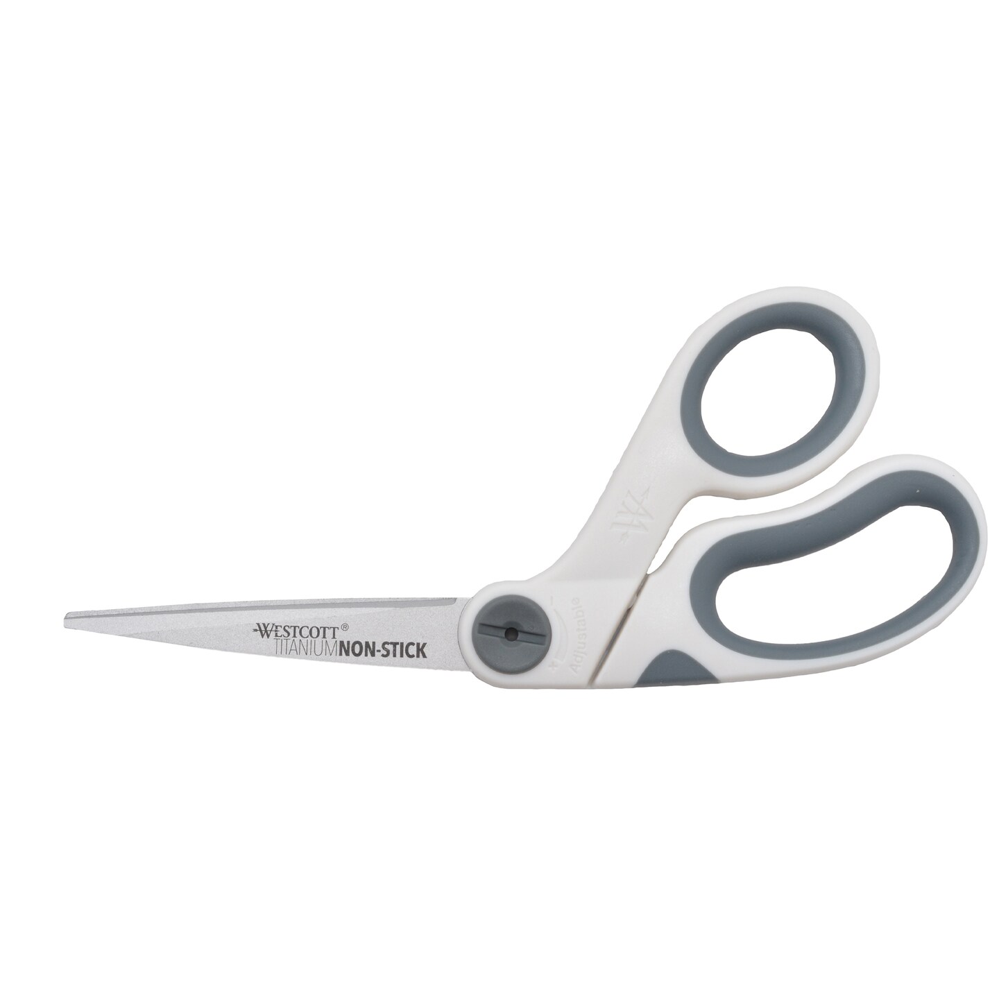 Westcott Titanium Non-Stick Bent Scissors 8"-White With Gray Accents ...