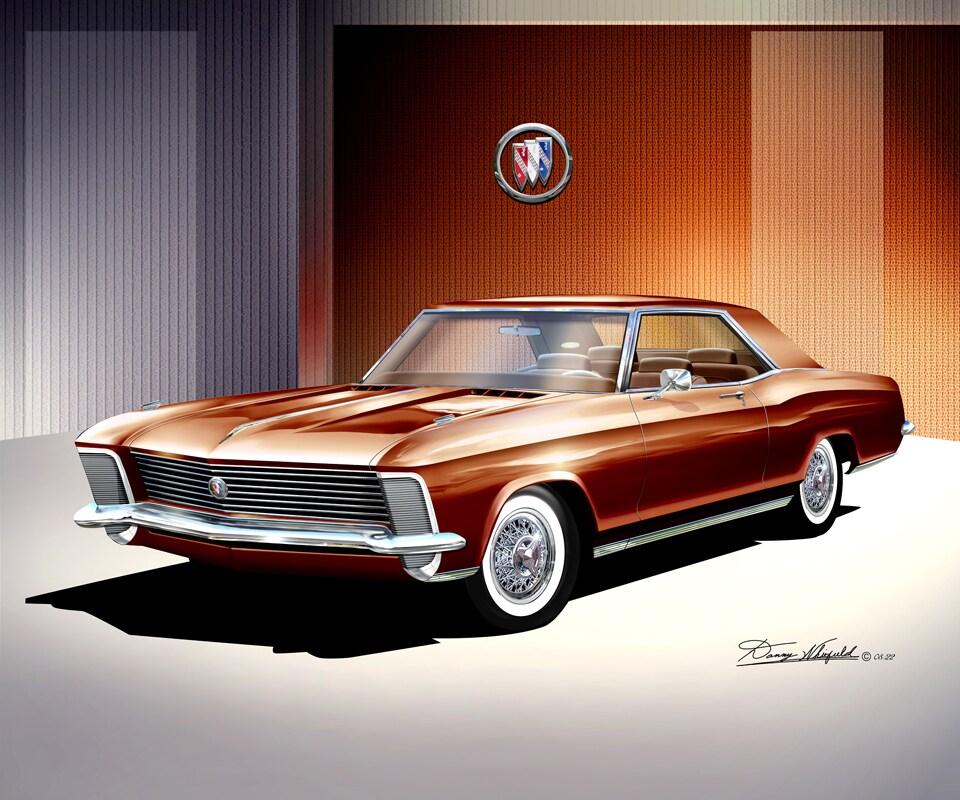 1965 Buick Riviera - Copper Brown | Car Art Prints by Danny Whitfield ...