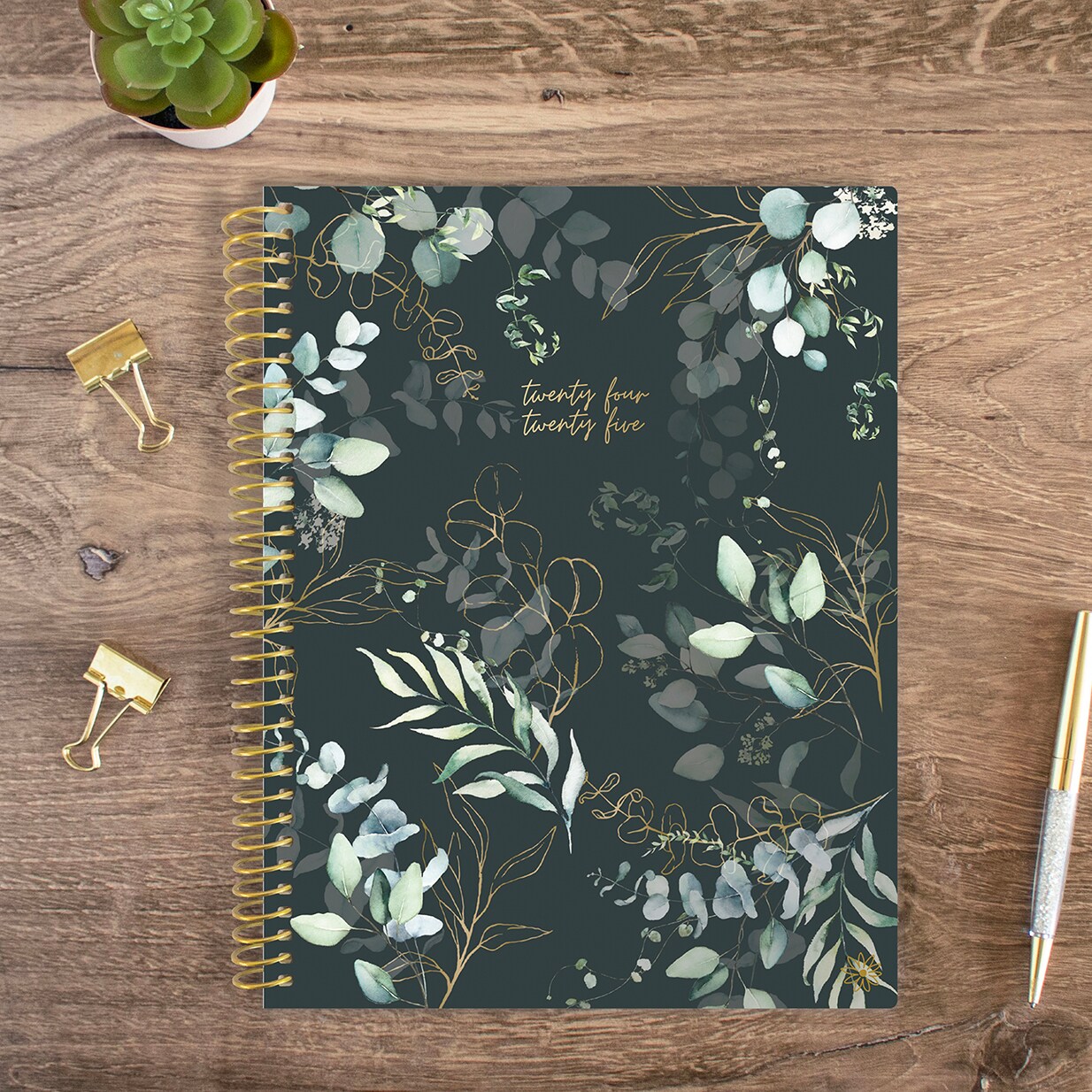 2024-25 Soft Cover Planner, 8.5” x 11”, Eucalyptus, Green | MakerPlace ...