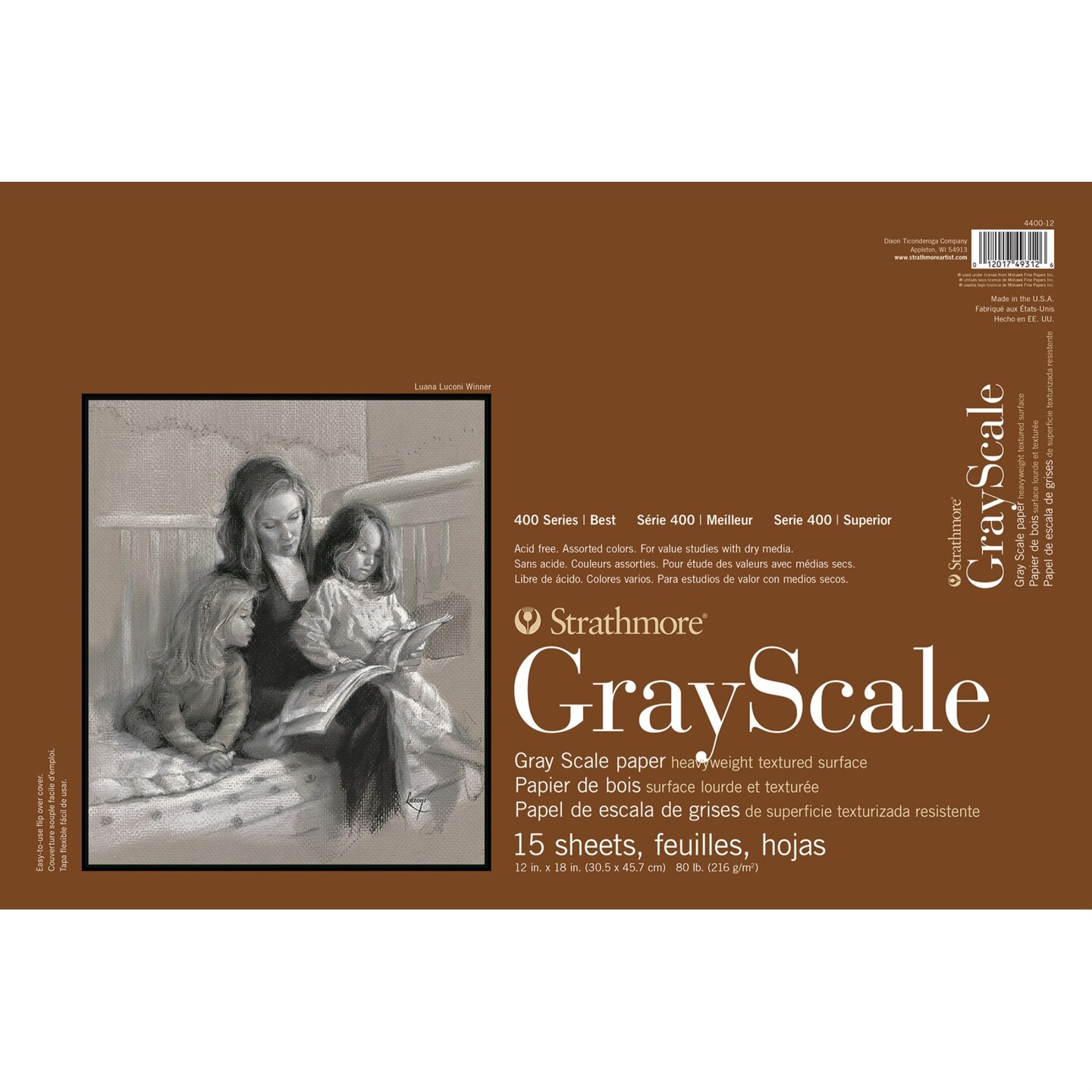 Strathmore 400 Series Gray Scale Pad, Assorted Tints, 12"x18" Glue Bound, 15 Sheets | Michaels