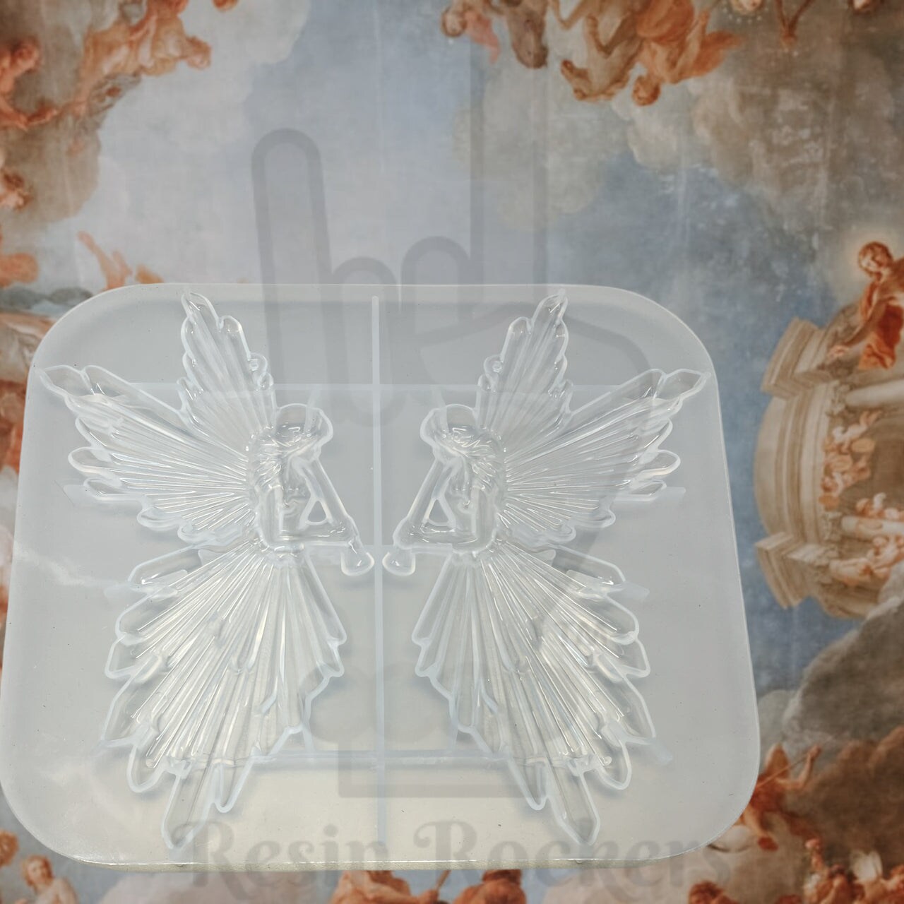 UV Safe Angel with Musical Instrument Silicone Mold for UV and Epoxy ...