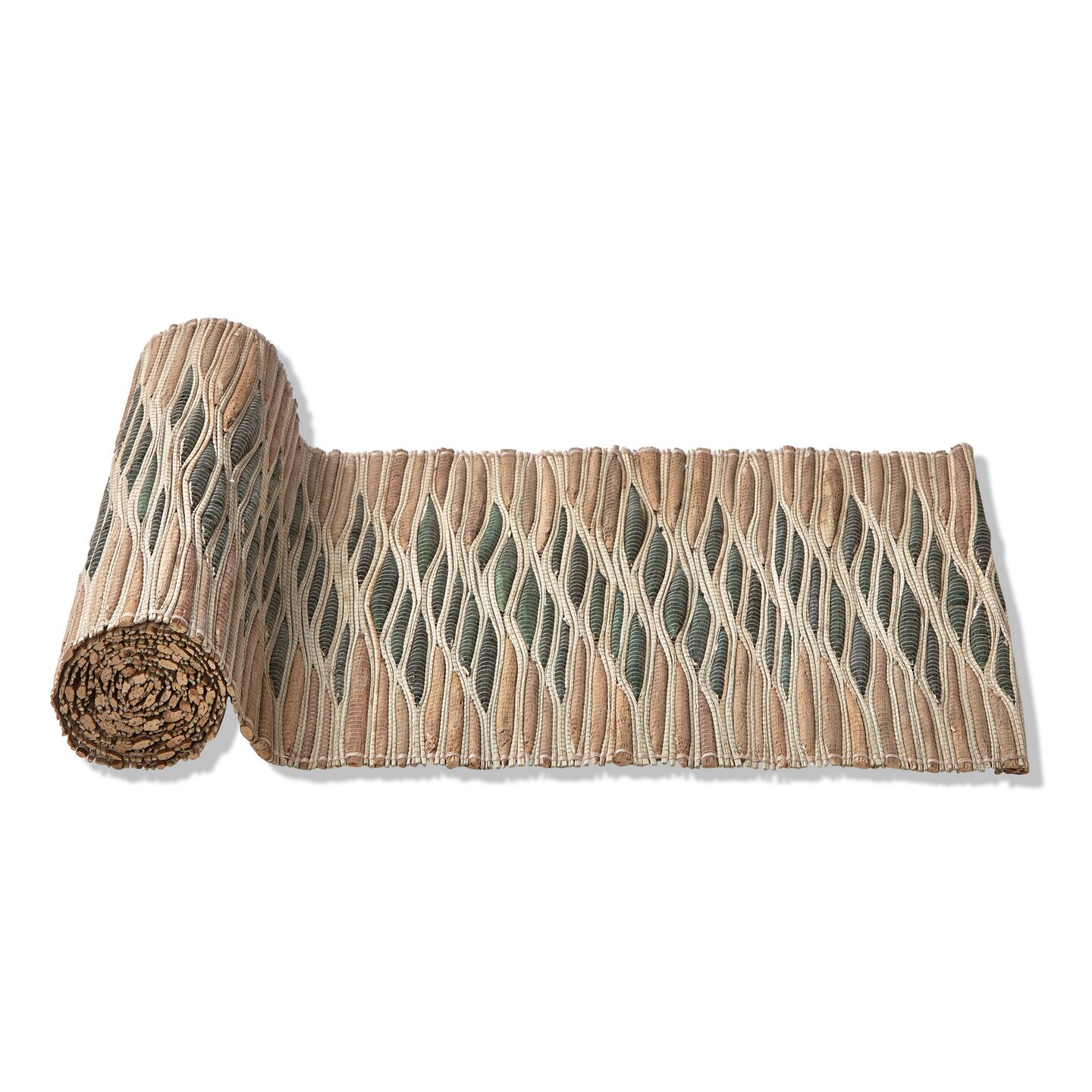 Bali Runner Brown And Green Water Hyacinth 72" X 14" Table Linen | Michaels