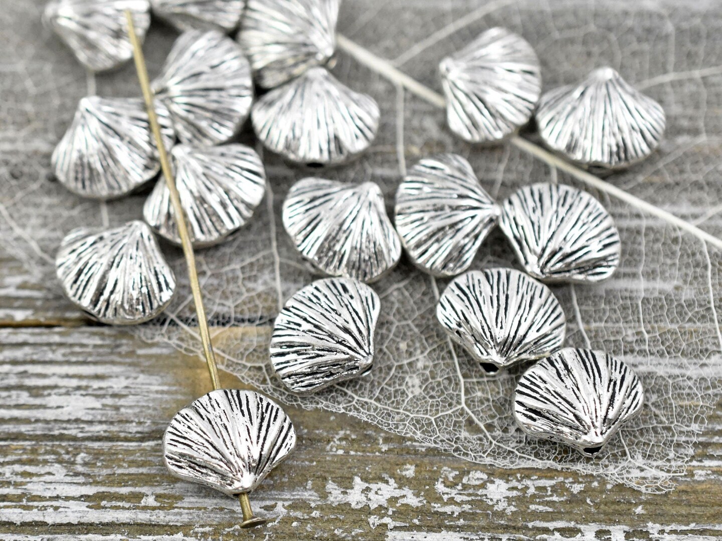 *50* 12x10mm Antique Silver Sea Shell Beads | Michaels