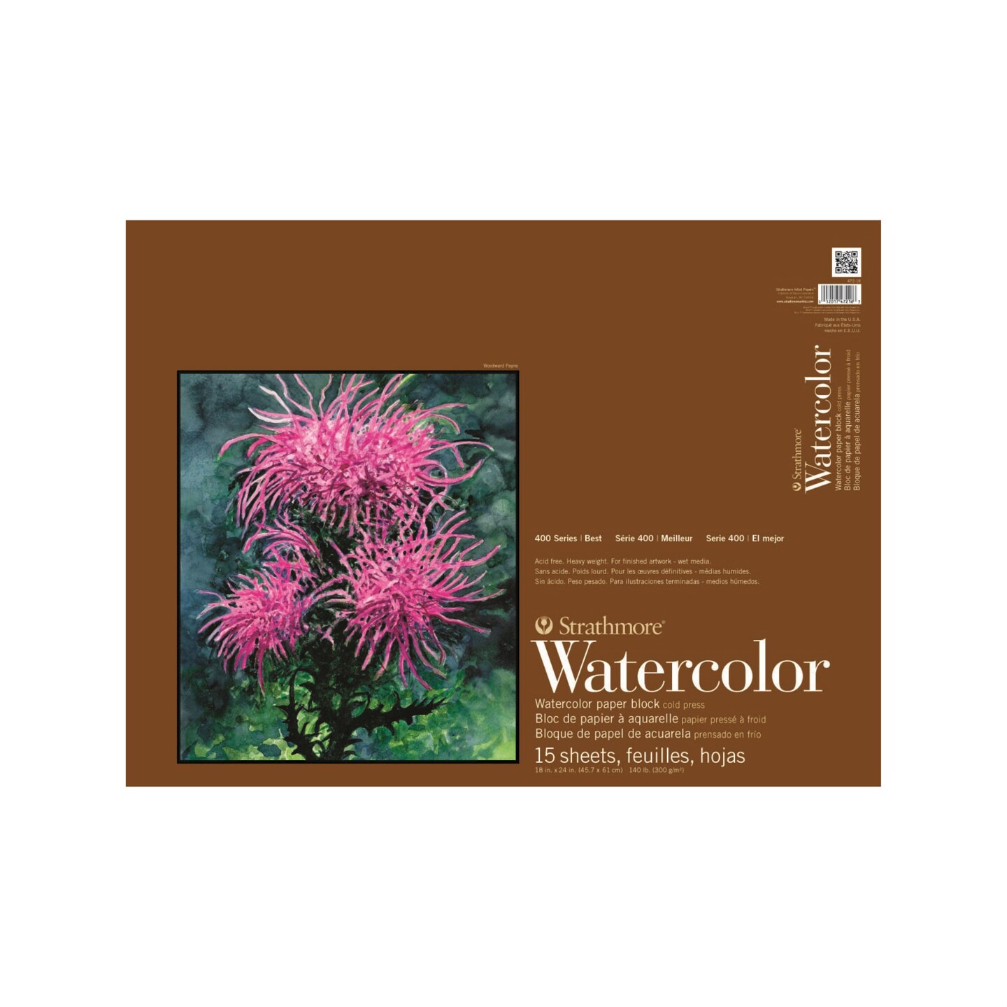 Strathmore 400 Series Watercolor Block, Cold Press, 18"x24" Bound (4 ...