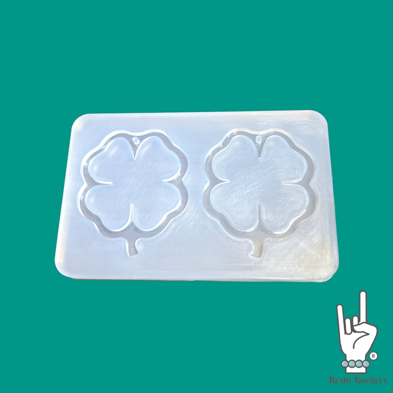 UV Safe Shamrock Outline Dangle Earring Mold for UV or Epoxy Resin Art ...