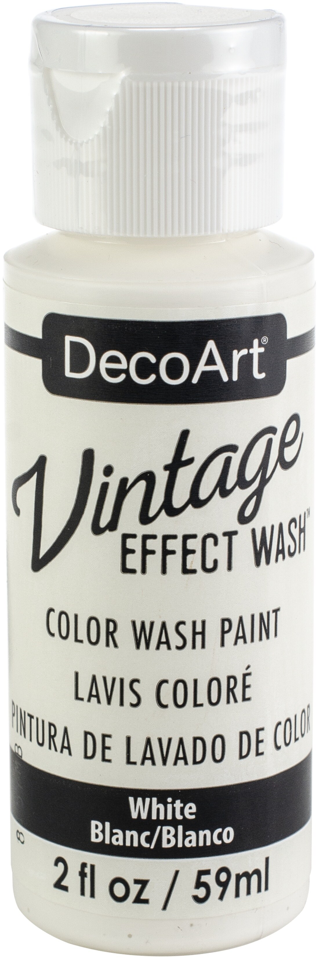 Decoart Vintage Effect Wash Paint 2Oz-White, Count: 1, Model: DCW-02 ...