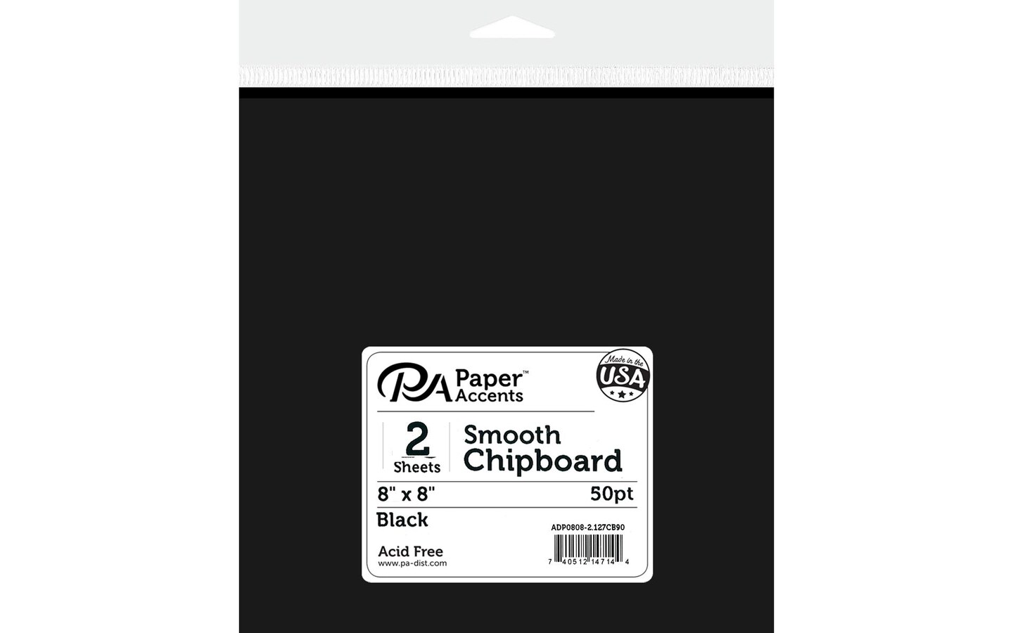 Chipboard 8x8 2X Heavy 90pt Black 2pc | Michaels